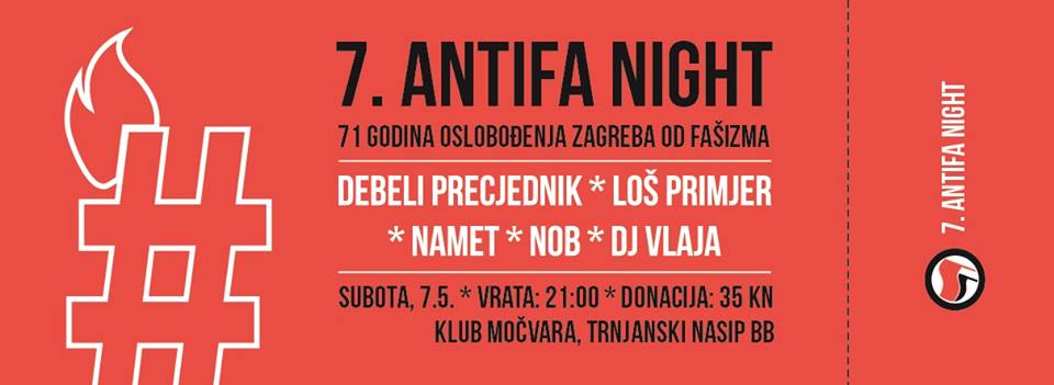 7. Antifa night: Debeli precjednik, Loš primjer, Namet i N.O.B. - MAZ